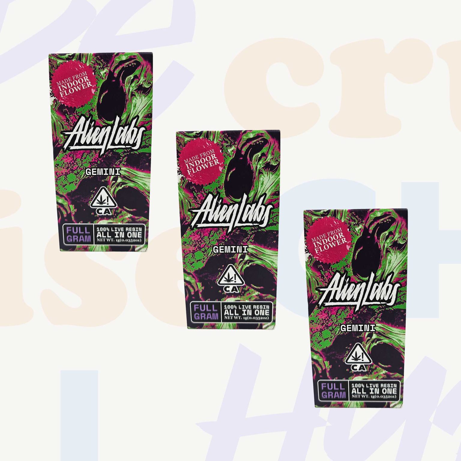 (3 Pack) Alien Labs Live Resin 1 Gram Disposable - Flybuds